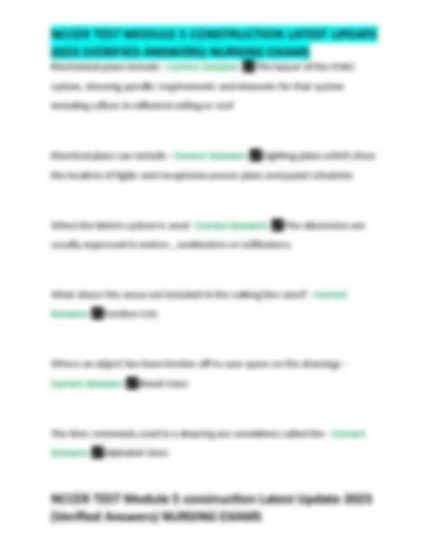 NCCER TEST Module 5 construction Latest Update 2023 (Verified Answers ...