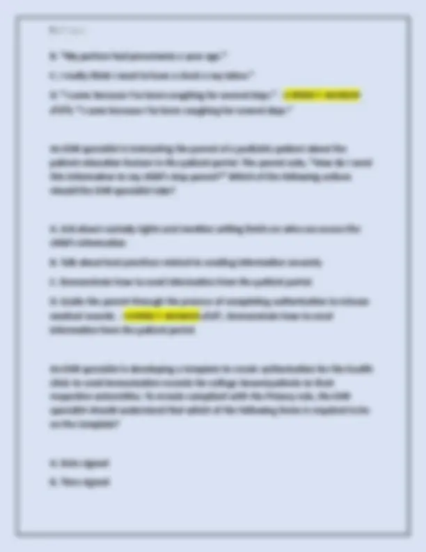 NHA CEHRS PRACTICE EXAM LATEST 2025 ACTUAL EXAM 200 QUESTIONS AND ...