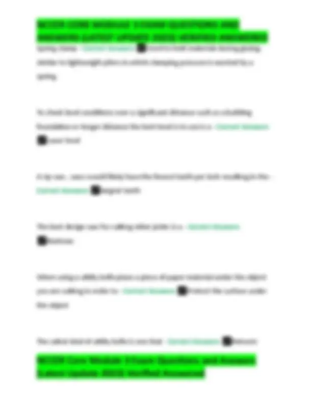 NCCER Core Module 3 Exam Questions and Answers (Latest Update 2023 ...