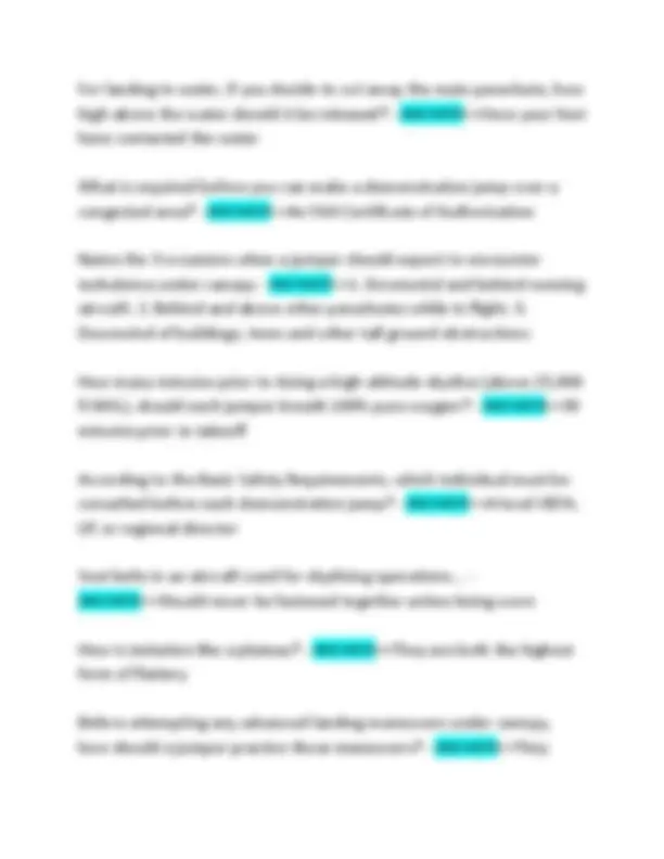 USPA C License Exam: Questions and Answers for Skydiving | Exams ...