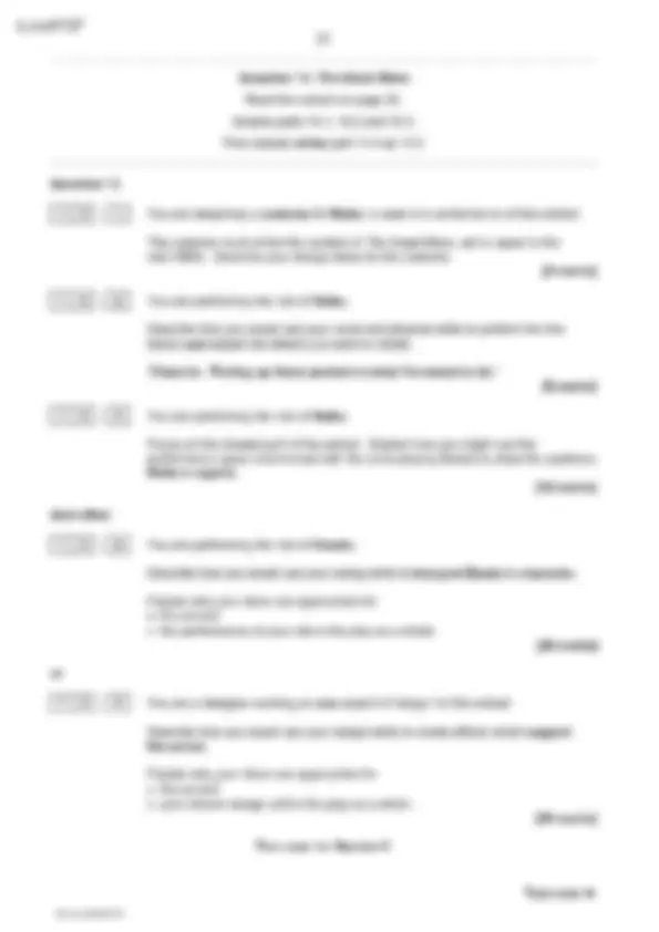 Actual 2024 AQA GCSE DRAMA 8261/W Component 1 Merged Question Paper ...