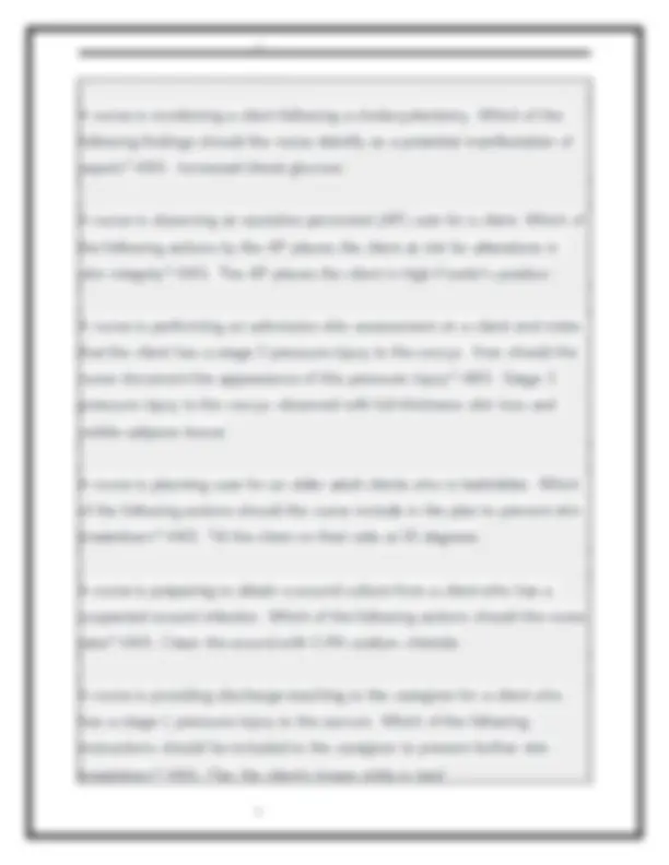 ATI Engage Fundamentals: Tissue Integrity Post-Test Questions and ...