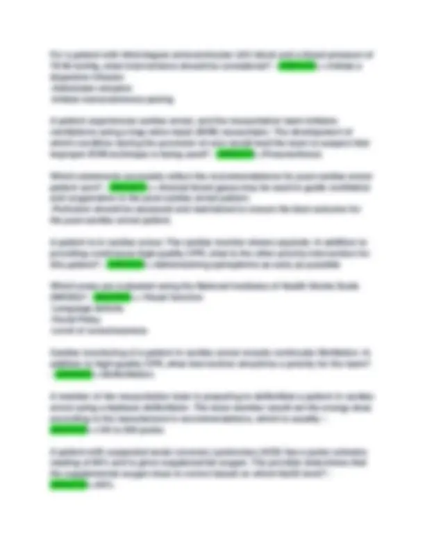 ACLS RED CROSS 2025 EMAM QUESTIONS AND ANSWERS | Exams Nursing | Docsity