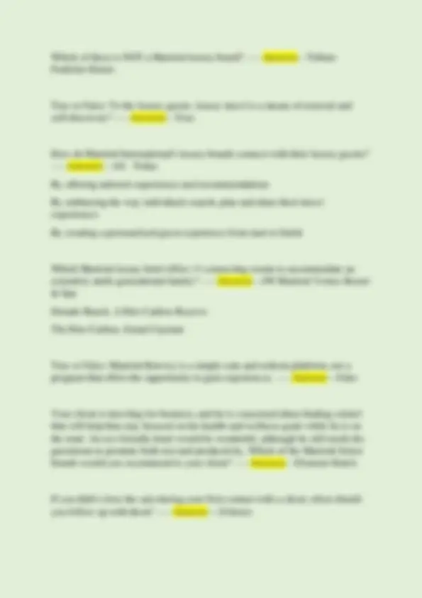 MARRIOTT CERTIFICATION EXAM STUDY GUIDE | 300 QUESTIONS WITH 100% ...