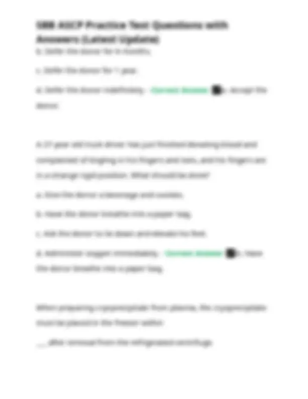 SBB ASCP Practice Test Questions with Answers (Latest Update) | Exams ...