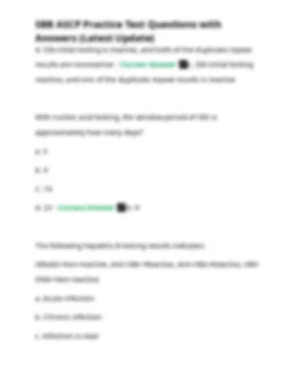 SBB ASCP Practice Test Questions with Answers (Latest Update) | Exams ...