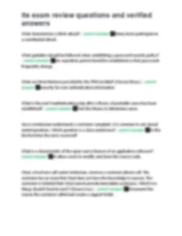 ITE Exam Review Questions and Answers: Computer Hardware, Networking, and Troubleshooting ...