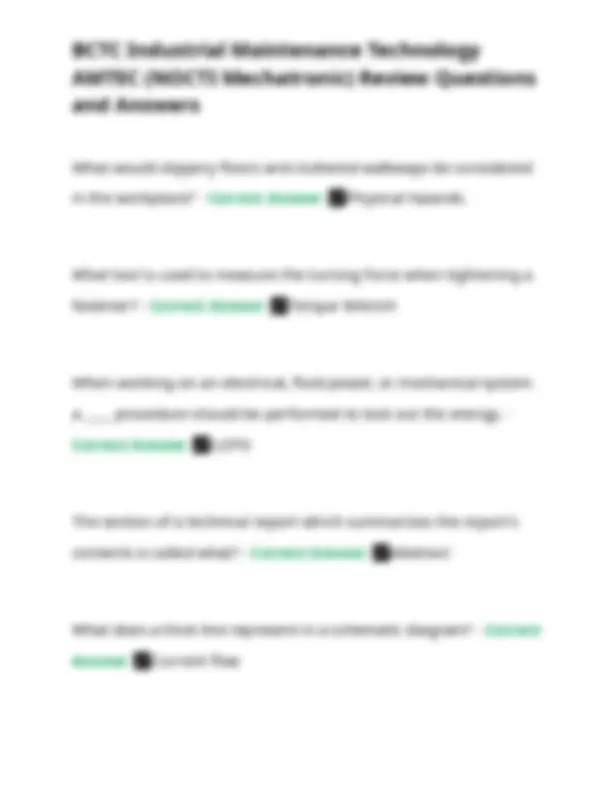 BCTC Industrial Maintenance Technology AMTEC (NOCTI Mechatronic) Review ...