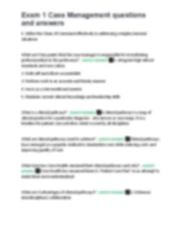 Case Management: Questions and Answers for Exam Preparation | Exams ...