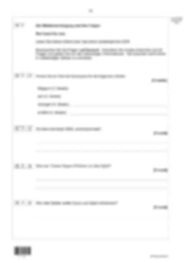 Actual 2024 AQA A-level GERMAN 7662/1 Paper 1 Question Paper + Mark ...