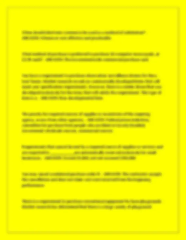 CON 237 SIMPLIFIED ACQUISITION PROCEDURES LATEST QUESTIONS AND ANSWERS ...