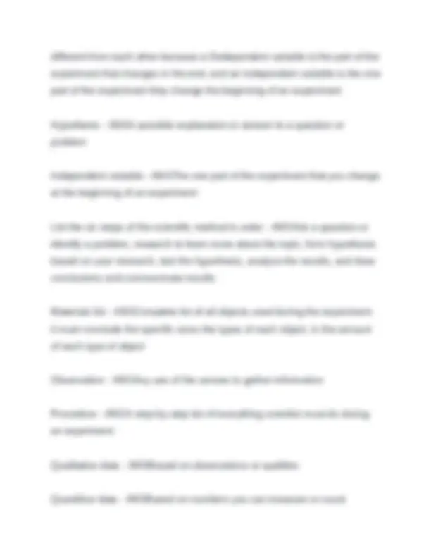 Scientific Method Quiz Study Guide Latest 2025. Questions & Correct ...