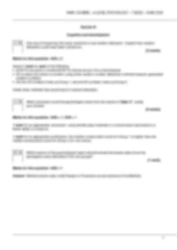 2024 AQA A-Level PSYCHOLOGY 7182/3 Paper 3 Issues and options in ...