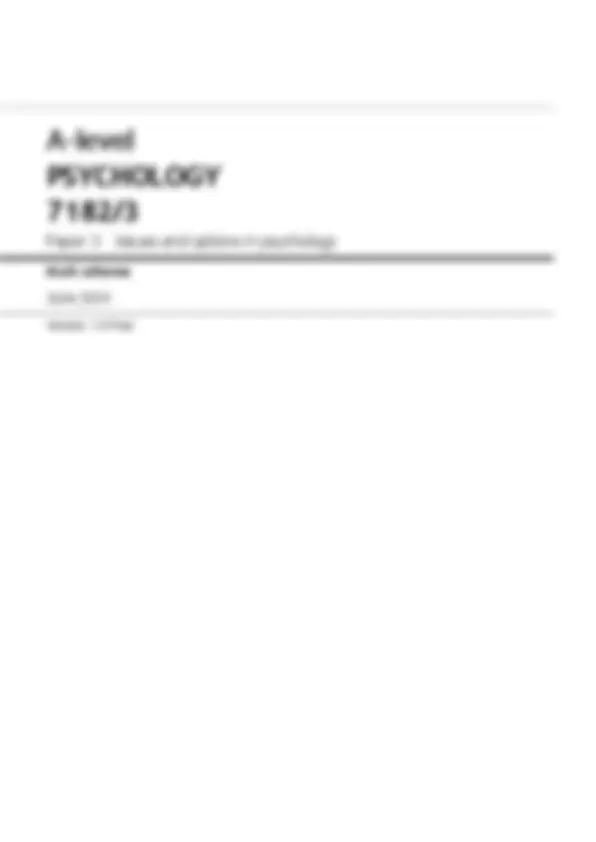 2024 AQA A-Level PSYCHOLOGY 7182/3 Paper 3 Issues and options in ...