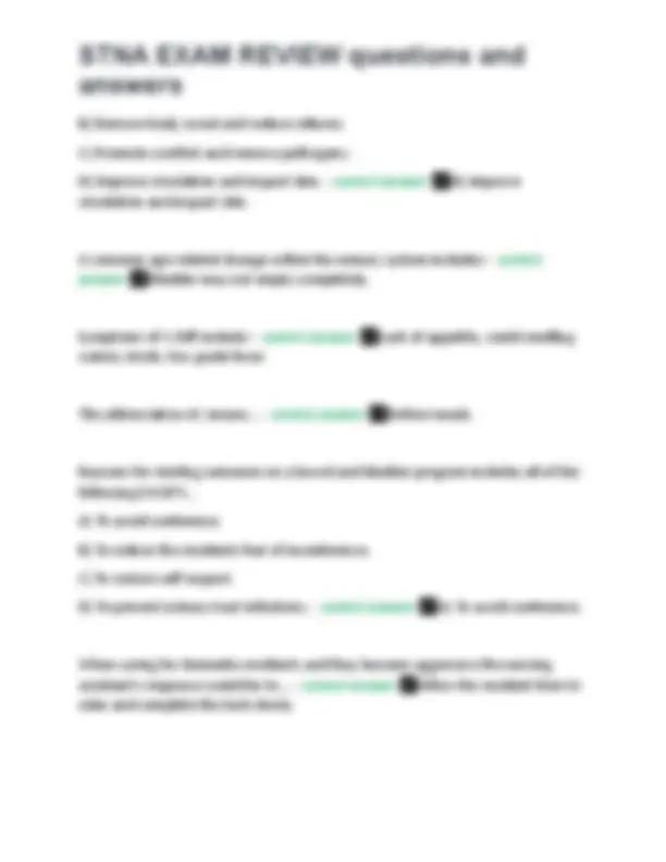 STNA Exam Review: Questions and Answers for Certified Nursing ...