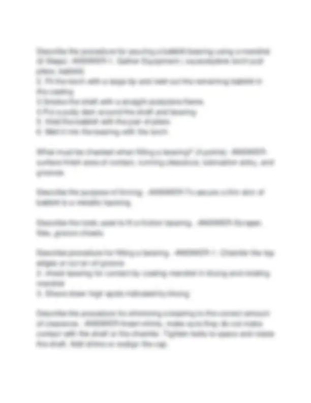 Millwright Level 2 – Bearings Exam Update | Millwright Bearing Level 2 ...