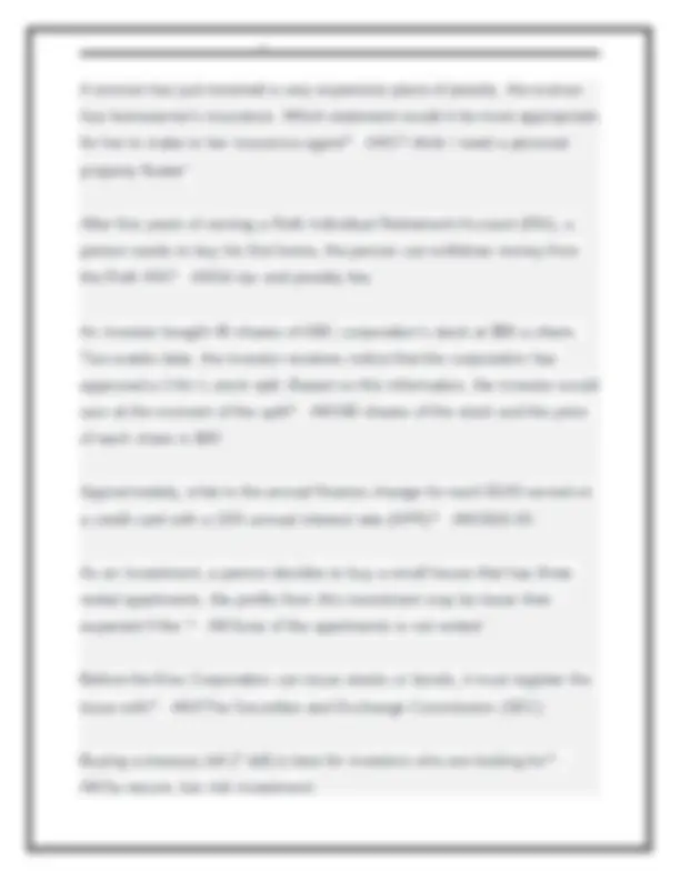 Economic and Personal Finance Wise Test Latest Edition 2025. Questions ...