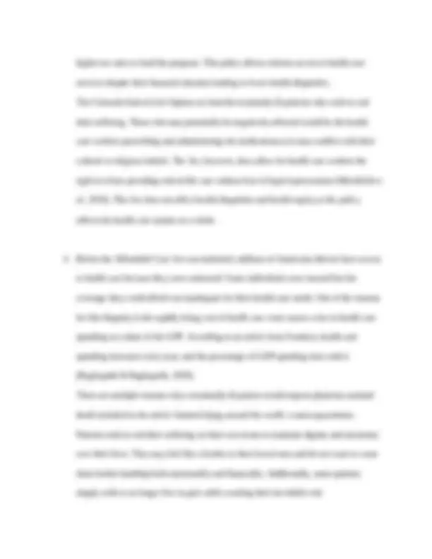 Student Name D223 Task 2 Health care Policy Analysis A) | Thesis ...