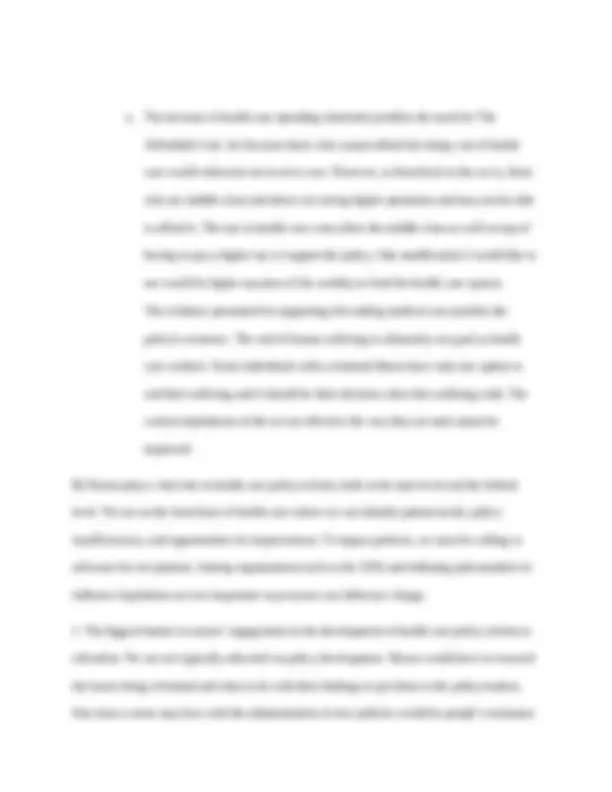 Student Name D223 Task 2 Health care Policy Analysis A) | Thesis ...