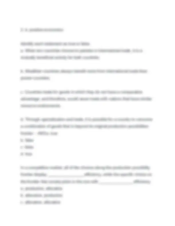 Microeconomics - Practice Test 02: Trade-offs and Trade Latest Edition ...