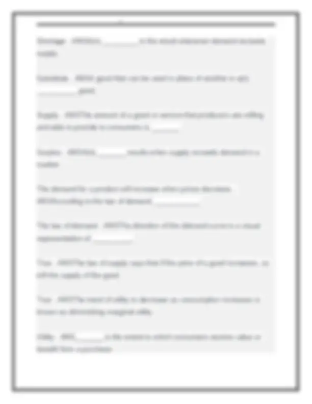 Economics Unit 3 Practice Test: Questions and Answers | Exams Economics ...