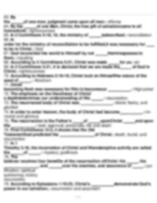 EXHORTER STUDY GUIDE CHURCH OF GOD CLEVELAND TN Part 3 Doctrine Exam Questions and Answers ...