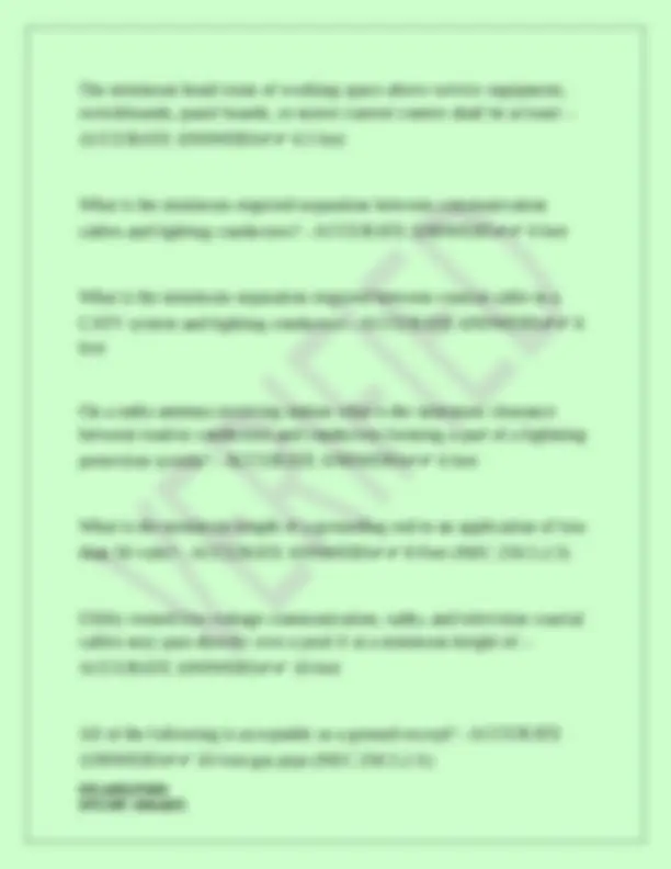 Electrical Codes and Safety: Multiple Choice Questions and Answers ...