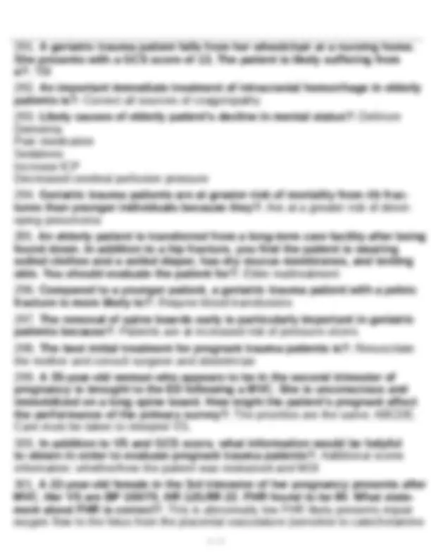 ATLS 10th Edition: Pre-Test Questions and Answers 2024 | Exams Nursing ...