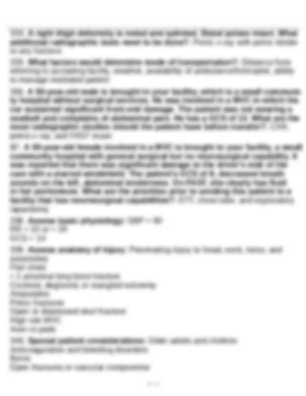 ATLS 10th Edition: Pre-Test Questions and Answers 2024 | Exams Nursing ...