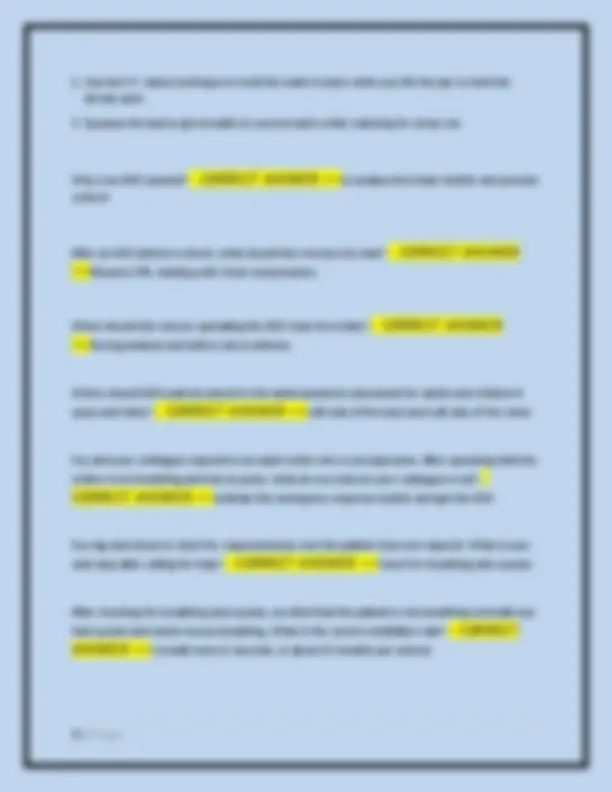 CPR/RQI Newest 2025 Actual Exam Complete Questions And Correct Detailed ...