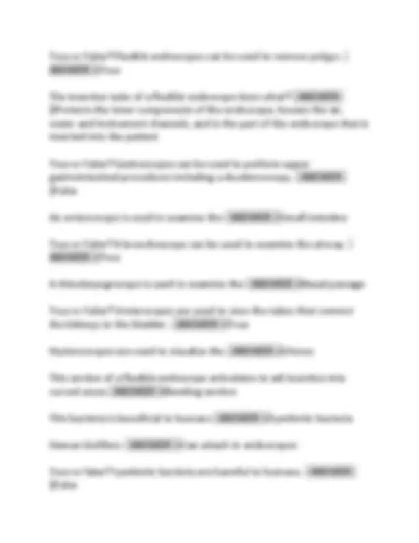 IAHCSMM ENDOSCOPIC QUIZ REVIEW WITH COMPLETE SOLUTIONS GUARANTEED PASS ...