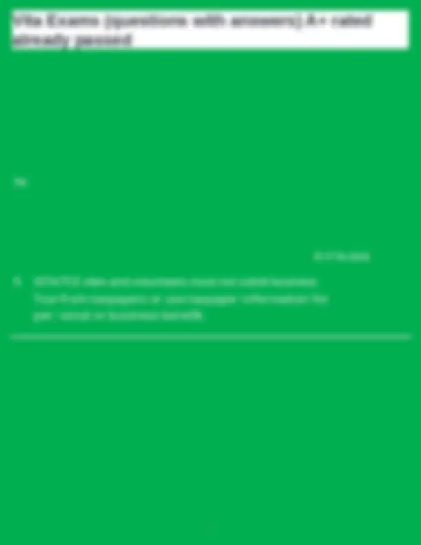 Vita Exams (questions with answers) A+ rated already passed | Exams ...