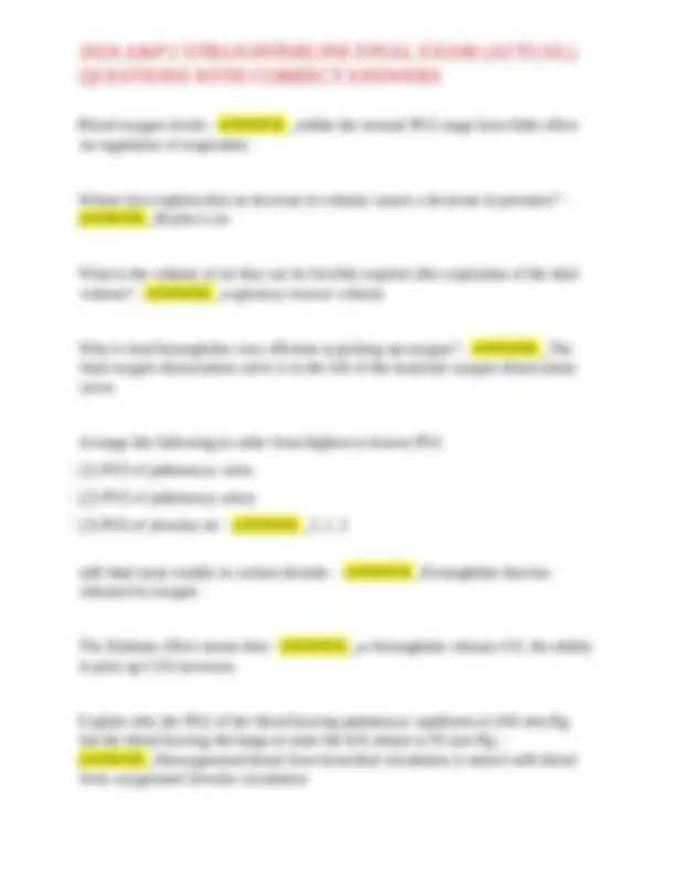 2025 A&P 2 STRAIGHTERLINE FINAL EXAM (ACTUAL) QUESTIONS WITH CORRECT ...