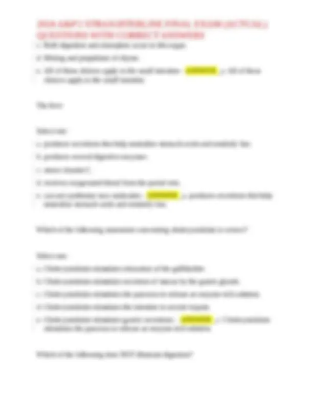 2025 A&P 2 STRAIGHTERLINE FINAL EXAM (ACTUAL) QUESTIONS WITH CORRECT ...