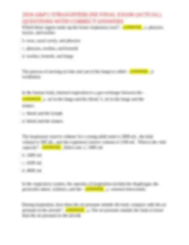 2025 A&P 2 STRAIGHTERLINE FINAL EXAM (ACTUAL) QUESTIONS WITH CORRECT ...