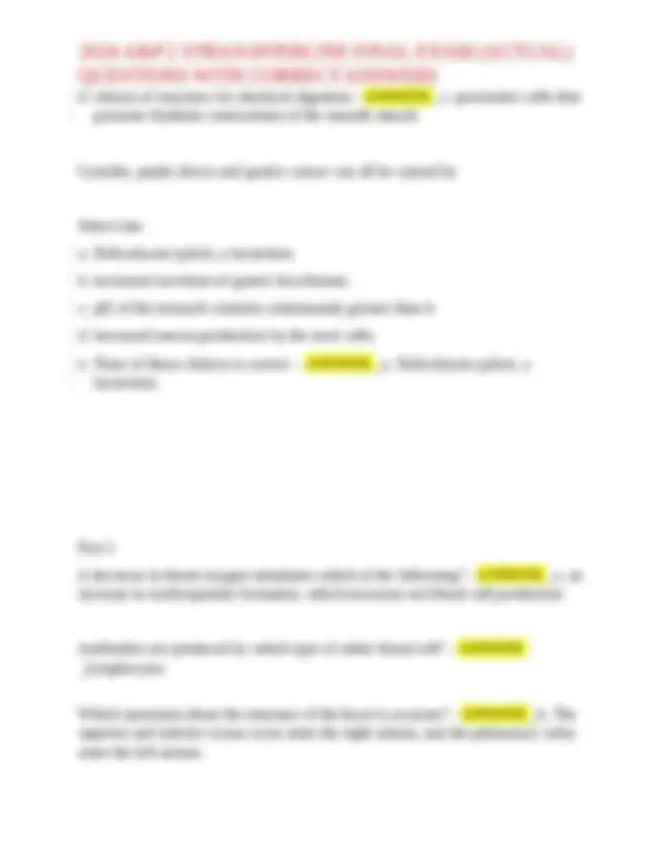 2025 A&P 2 STRAIGHTERLINE FINAL EXAM (ACTUAL) QUESTIONS WITH CORRECT ...