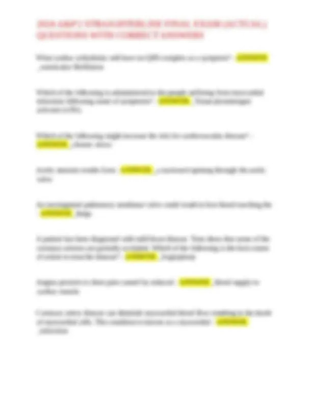 2025 A&P 2 STRAIGHTERLINE FINAL EXAM (ACTUAL) QUESTIONS WITH CORRECT ...