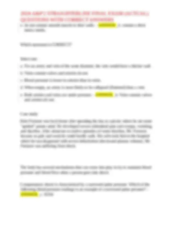 2025 A&P 2 STRAIGHTERLINE FINAL EXAM (ACTUAL) QUESTIONS WITH CORRECT ...