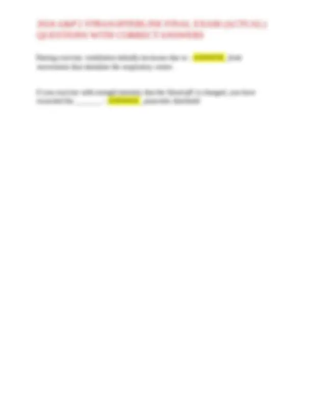 2025 A&P 2 STRAIGHTERLINE FINAL EXAM (ACTUAL) QUESTIONS WITH CORRECT ...