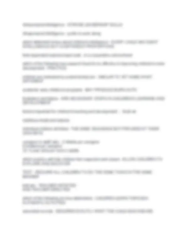 Child Development Practice Exam: Cognitive, Social, and Emotional ...