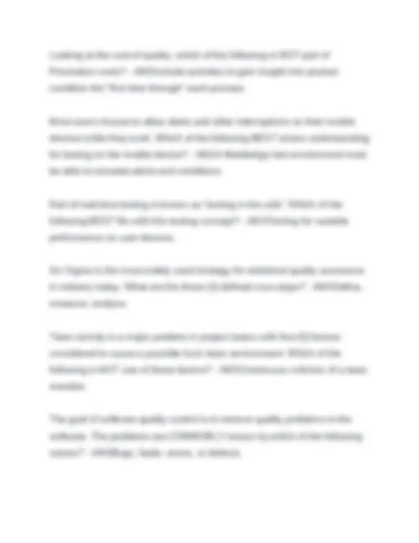 CS-3332 Final Exam Study Questions: Software Engineering Principles and Practices | Exams ...