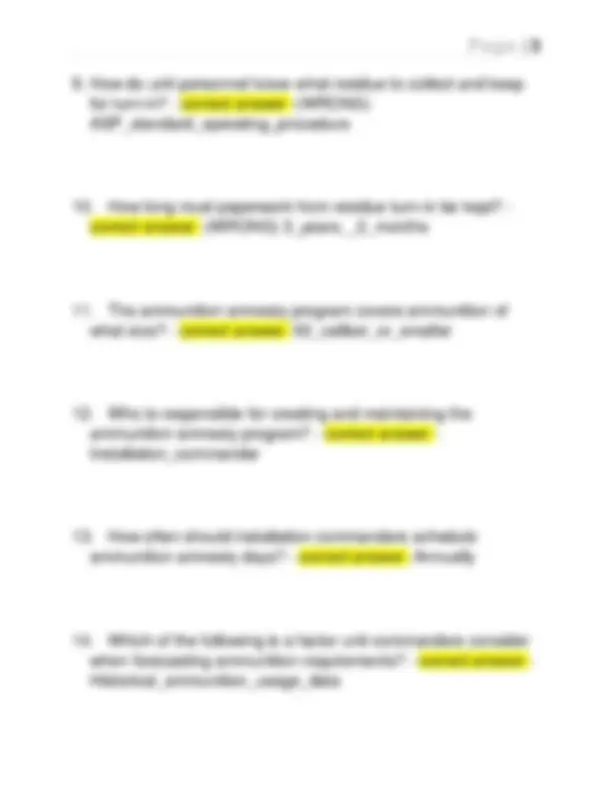 CLASS V ISSUE AND TURN-IN PROCEDURES FOR USING UNITS AMMO 64 PRACTICE ...