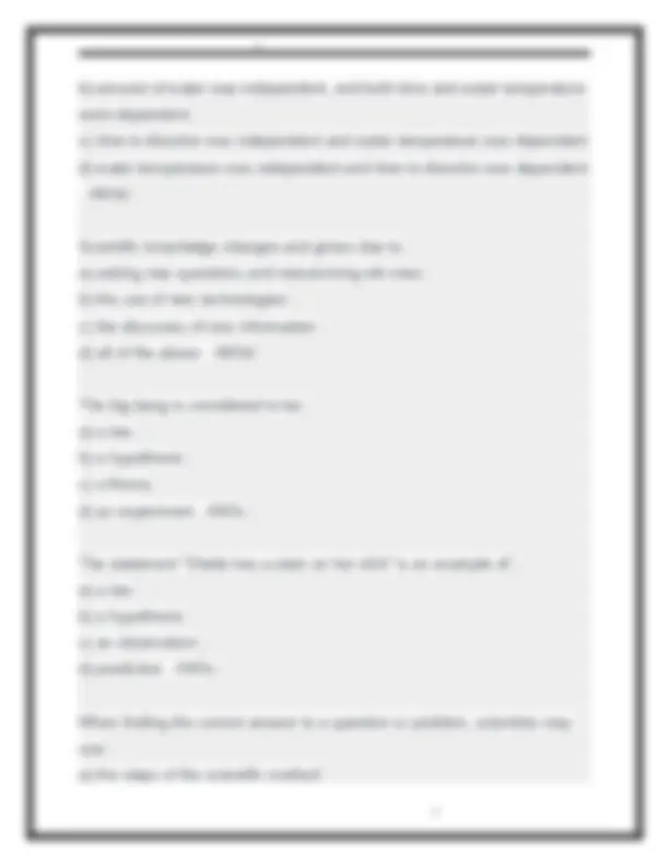 Scientific Method Practice Test 2025. Questions & Correct Answers ...