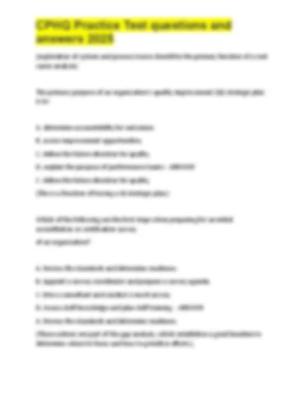 CPHQ Practice Test Questions and Answers 2025: A Comprehensive Review ...