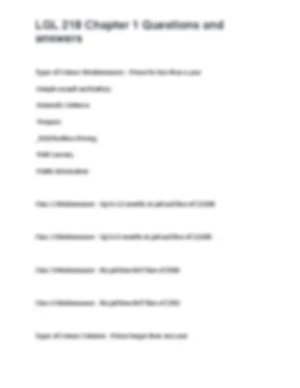 LGL 218 Chapter 1: Civil vs. Criminal Law, Crimes, and Sources of Law ...