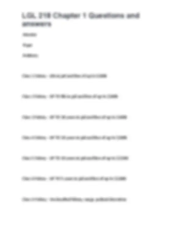 LGL 218 Chapter 1: Civil vs. Criminal Law, Crimes, and Sources of Law ...