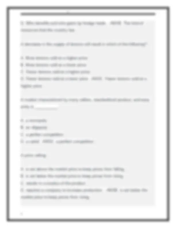 FBLA Economics Practice Exam 2025-2026. Questions with Correct Answers ...