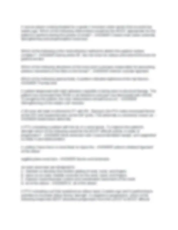 ORTHO FINAL EXAM CORRECT QUESTIONS & ANSWERS | Exams Nursing | Docsity