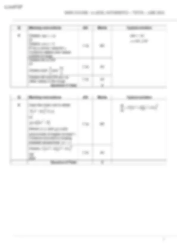 Actual 2024 AQA A-level MATHEMATICS 7357/1 Paper 1 Merged Question Paper + Mark Scheme Ac ...