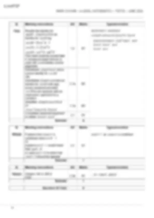 Actual 2024 AQA A-level MATHEMATICS 7357/1 Paper 1 Merged Question Paper + Mark Scheme Ac ...